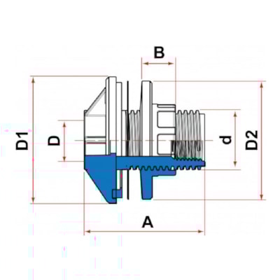 Adaptador para caixa d' água aquatherm DN54 Tigre - Loja Agrometal