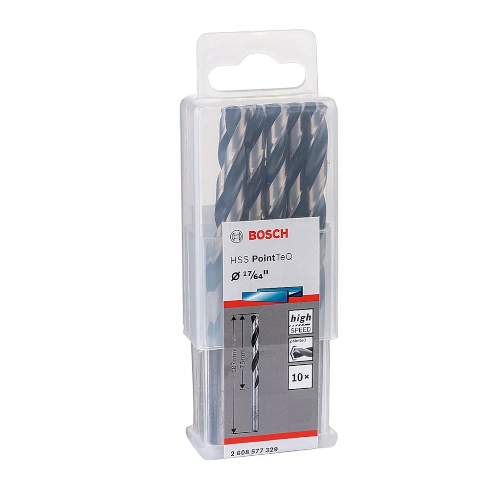 Brocas para Metal HSS PointTeQ 17/64 Pol. C/10 Peças BOSCH - Loja Agrometal
