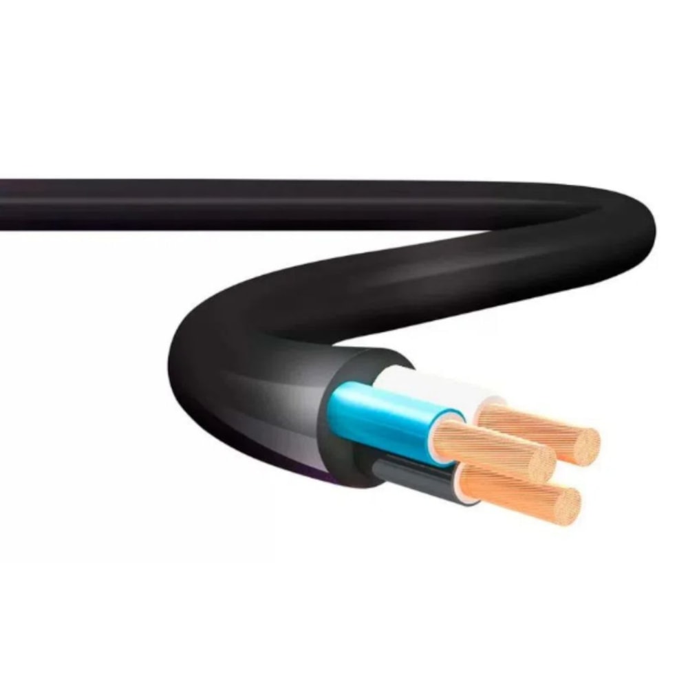 Cabo Flexível HEPR 90G 1KV Preto Corfio 3X 2,5mm - Loja Agrometal