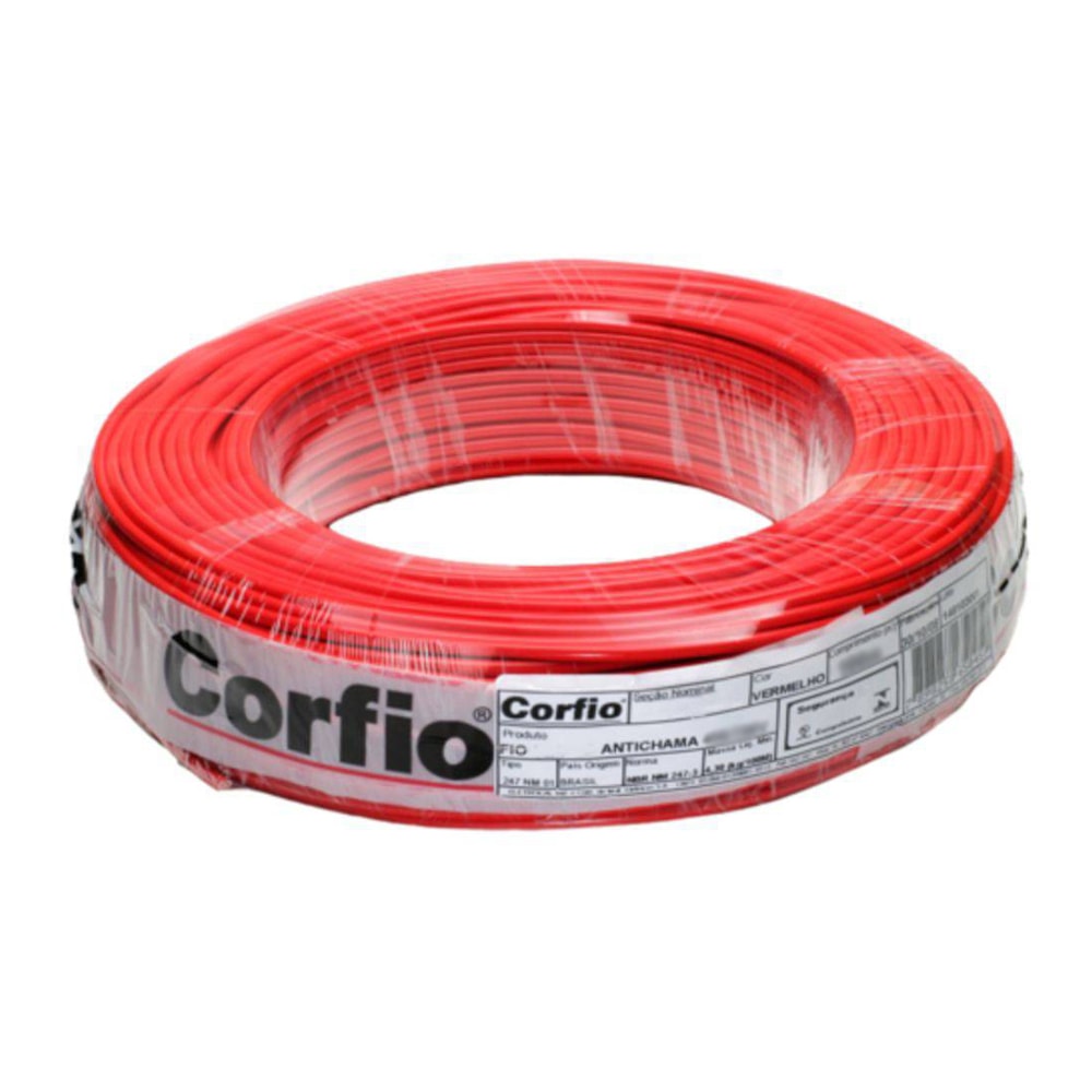Cabo Flexível HEPR Vermelho 90G 1KV 4,0mm Rolo 100M Corfio - Loja Agrometal
