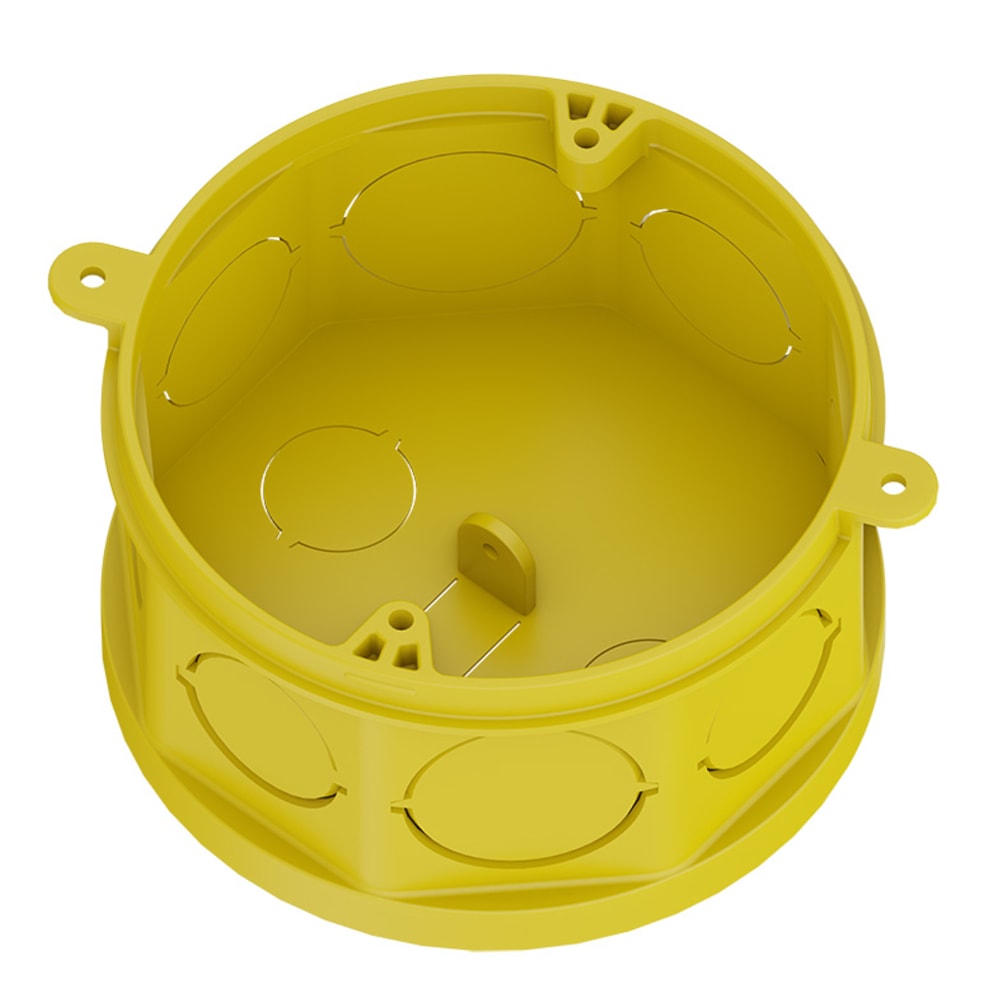 Caixa de Lux Embutir FMS Plast Amarela 4x4 Octog C/12 pçs - Loja Agrometal