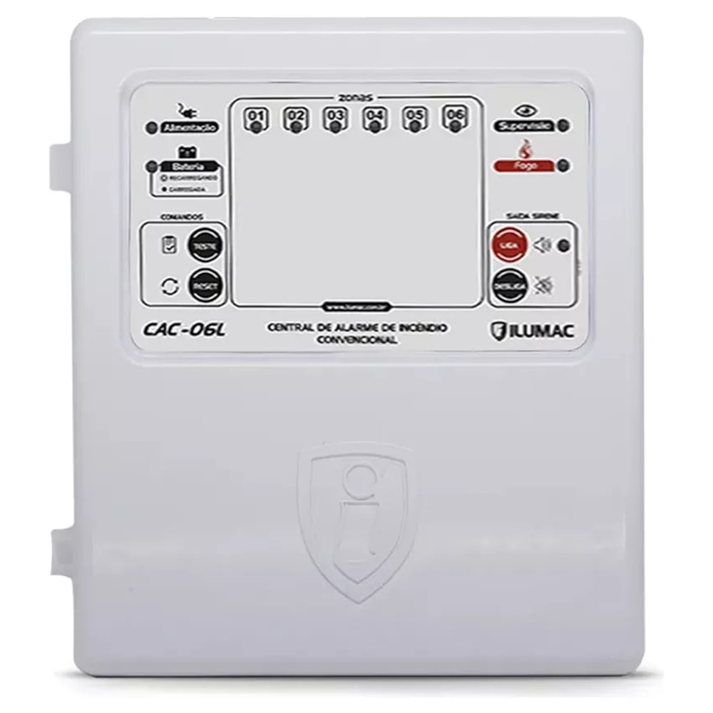 Central de Alarme Convencional CAC06 24V S/Bateria Ilumac - Loja Agrometal