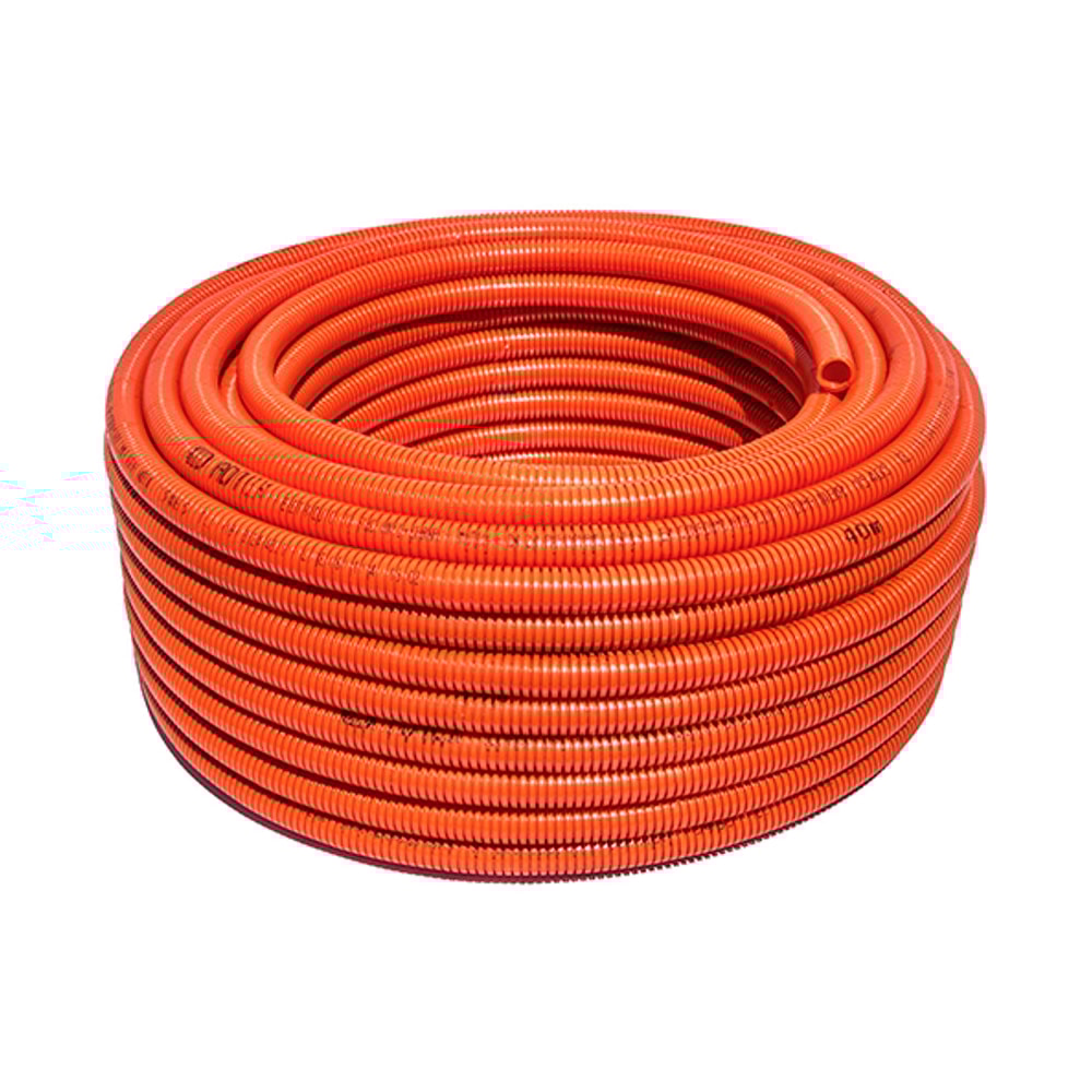Conduite Corrugado Pvc Com 1/2 Rolo 50 Metros Laranja - Adtex ...