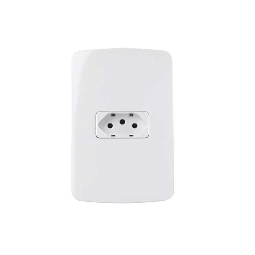 Conjunto Tomada 2P+T 10A 250V Branco B3 MarGirius - Loja Agrometal