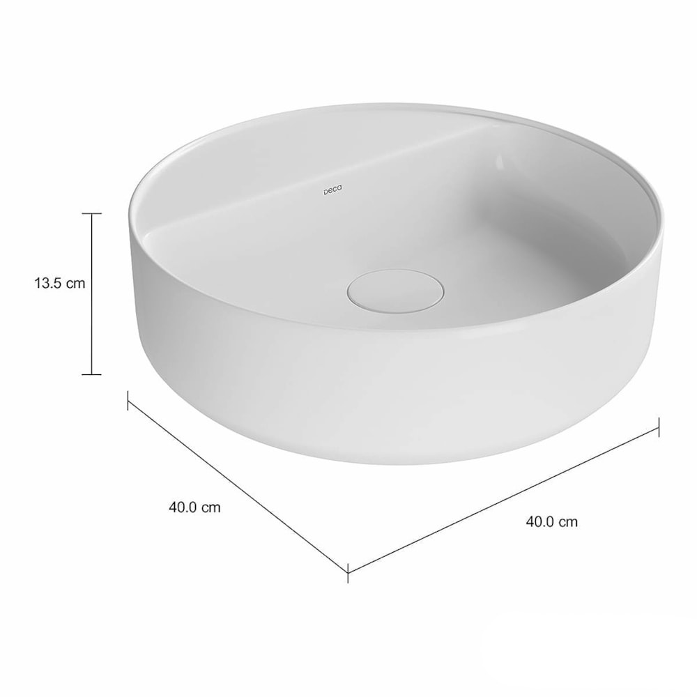 Cuba De Apoio Deca Redonda 40cm com Deck Branco L.12040.M.17 - Loja ...