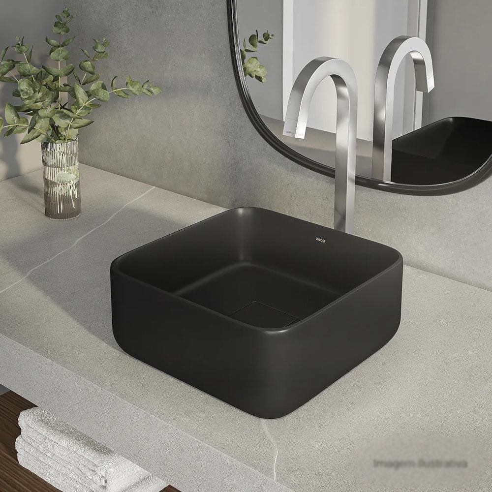 Cuba De Apoio Quadrada Deca Slim 30cm Ébano Fosco L.11030.94 - Loja ...