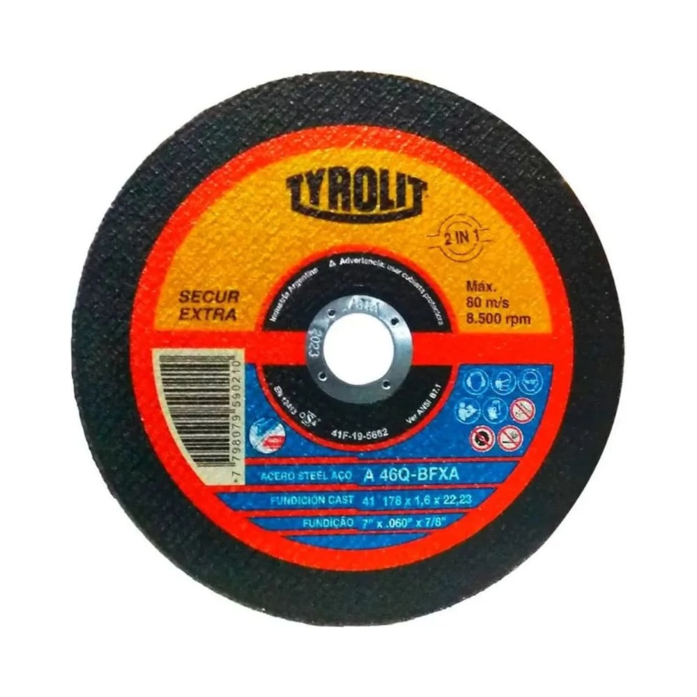 Disco De Corte 178X1,6X22,23mm 41F-19-5662 Tyrolit - Loja Agrometal