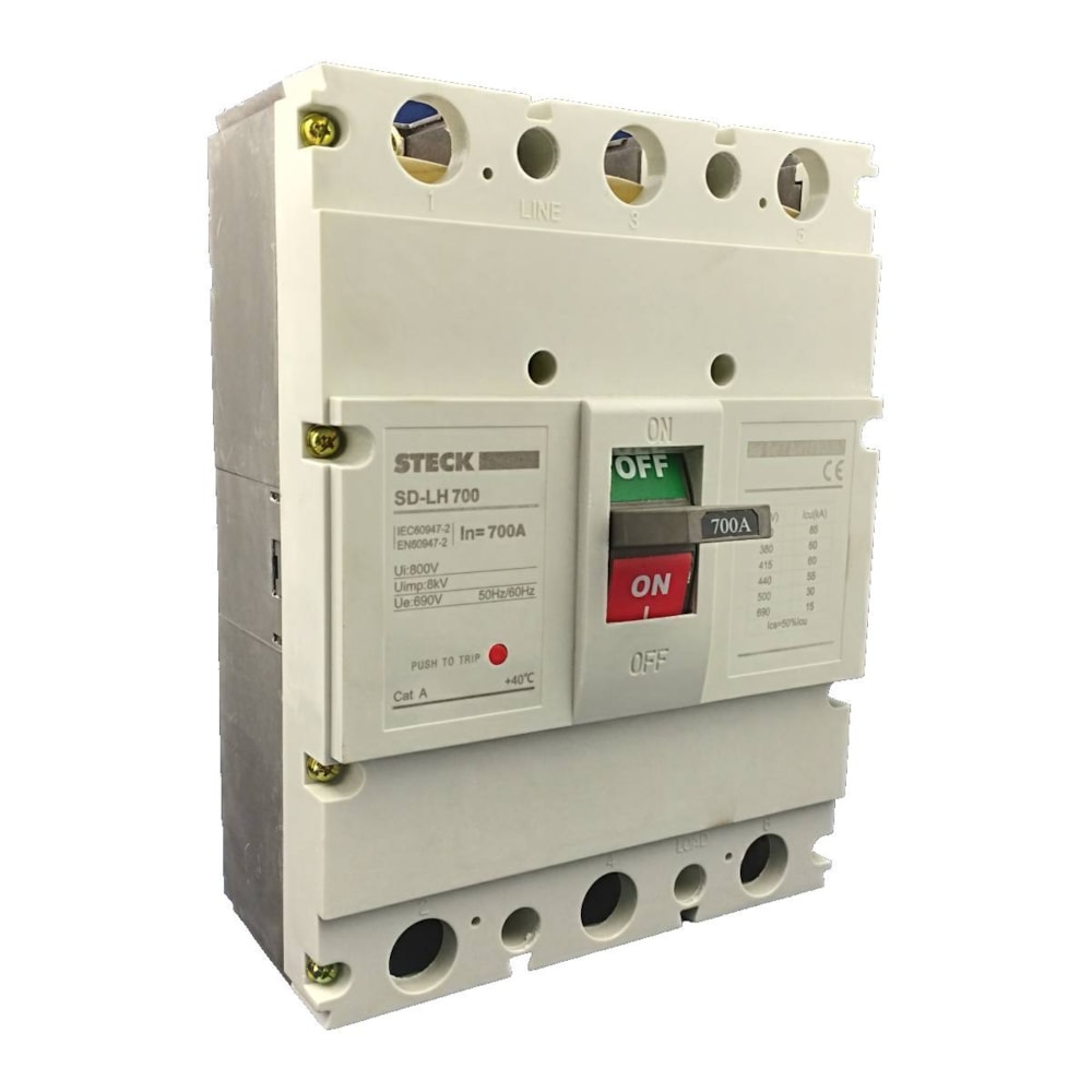 Disjuntor Caixa Moldada Tripolar 1250a Steck Sdh700a - Loja Agrometal