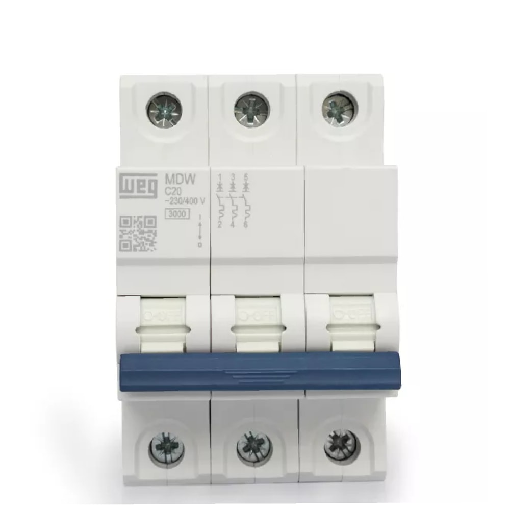 Disjuntor Tripolar Din 20A MDWP-C 15265760 Weg - Loja Agrometal