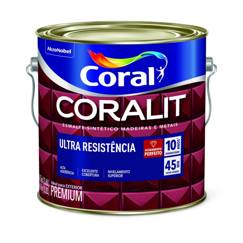 Esmalte Coralit Ultra Resistência Base M 3,2L Coral - Loja Agrometal