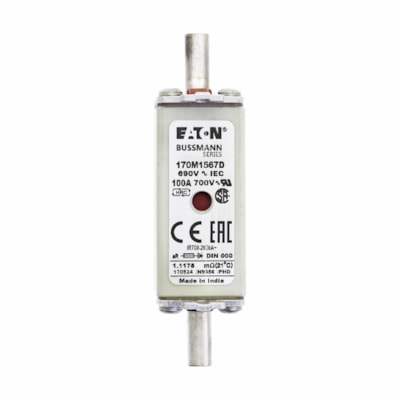 Fusível de Corpo Quadrado Nh000 100A 170M1567D - Bussmann - Loja Agrometal