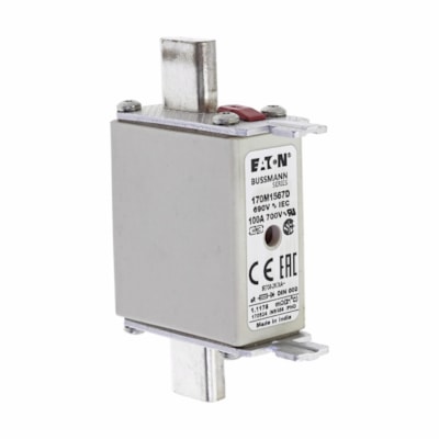 Fusível de Corpo Quadrado Nh000 100A 170M1567D - Bussmann - Loja Agrometal