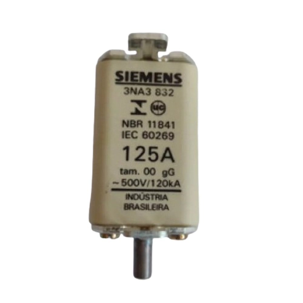 Fusível Nh00 Retardado 125A em 500Vca Siemens 3Na3832 - Loja Agrometal