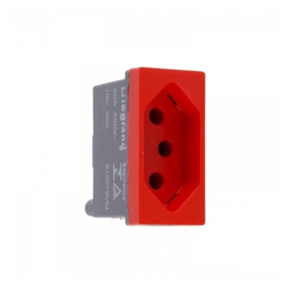 Módulo Tomada Vermelho 2p+t 20a B.Parafuso 1m Pial Plus+ - Loja Agrometal