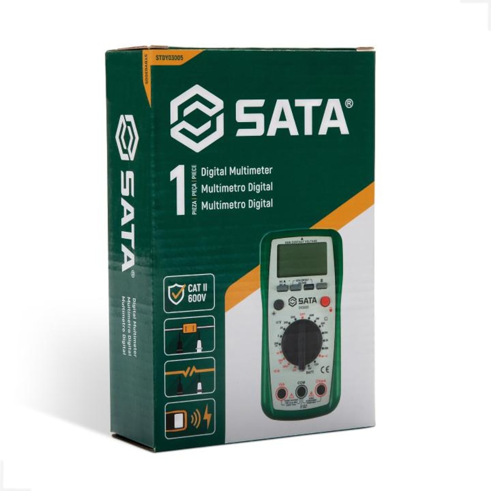 Multímetro Digital CAT II 600V com Medição Sem Contato Sata - Loja ...