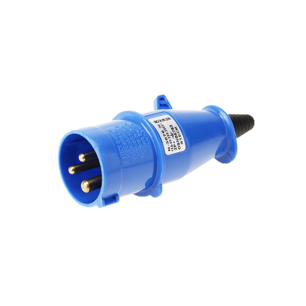 Plug 2P+T 16A 220V - Steck - Referência: N3076 - Loja Agrometal