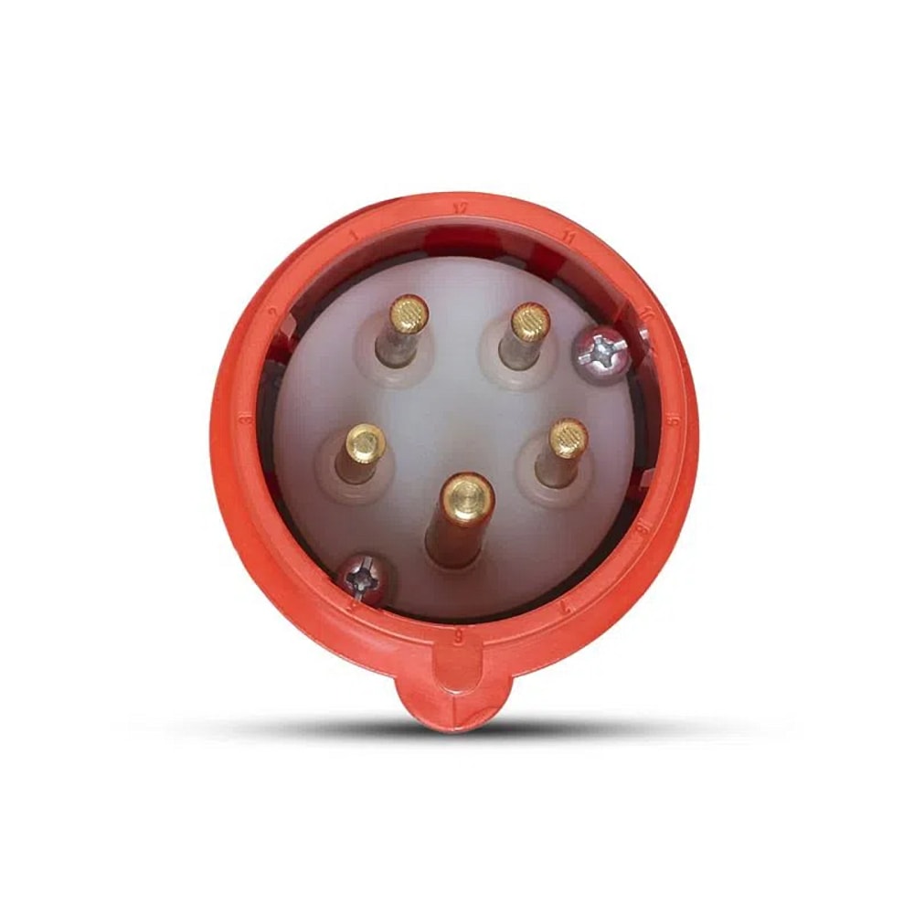 Plug Industrial 16A 3P+N+T Vermelho 380V Steck N5076 - Loja Agrometal