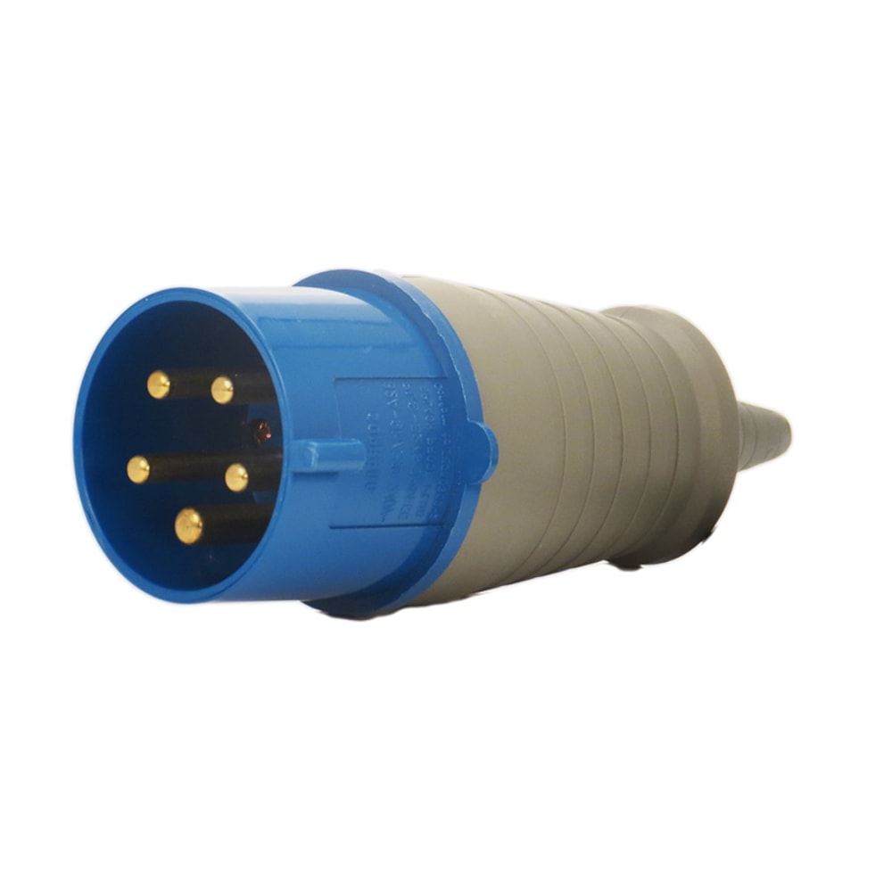 Plug Industrial 32A 3P+T+N 9H 220V IP44 Soprano Azul - Loja Agrometal