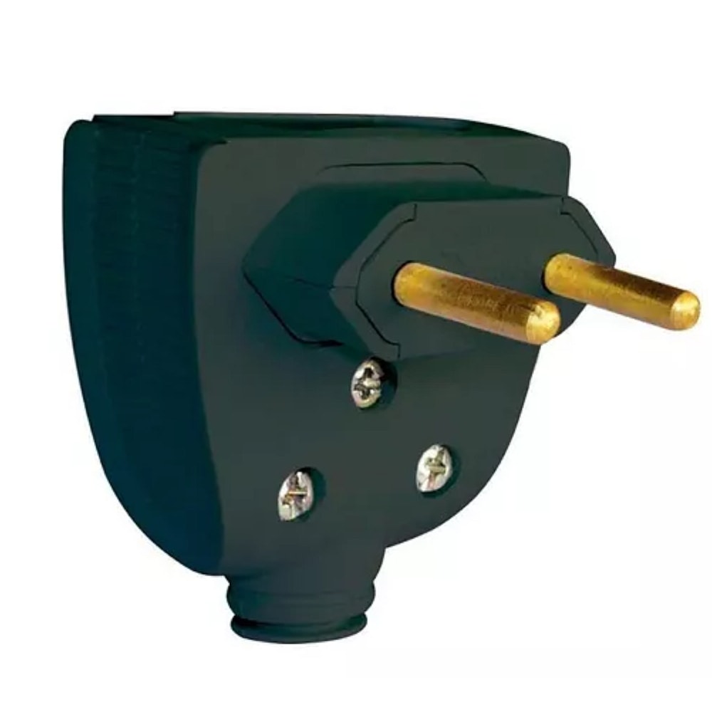 Plug Macho Preto 10A 250V 2 Pinos 615850 Pial Legrand - Loja Agrometal