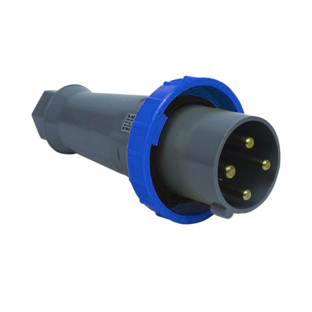 Plugue Steck Newkon 3P+T 63A 220V Azul N4579 - Steck - Loja Agrometal