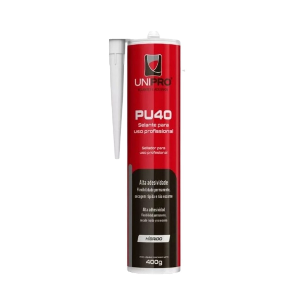 Selante PU 40 Cinza 400g - U-PU40FLEX-2 Unipro - Loja Agrometal