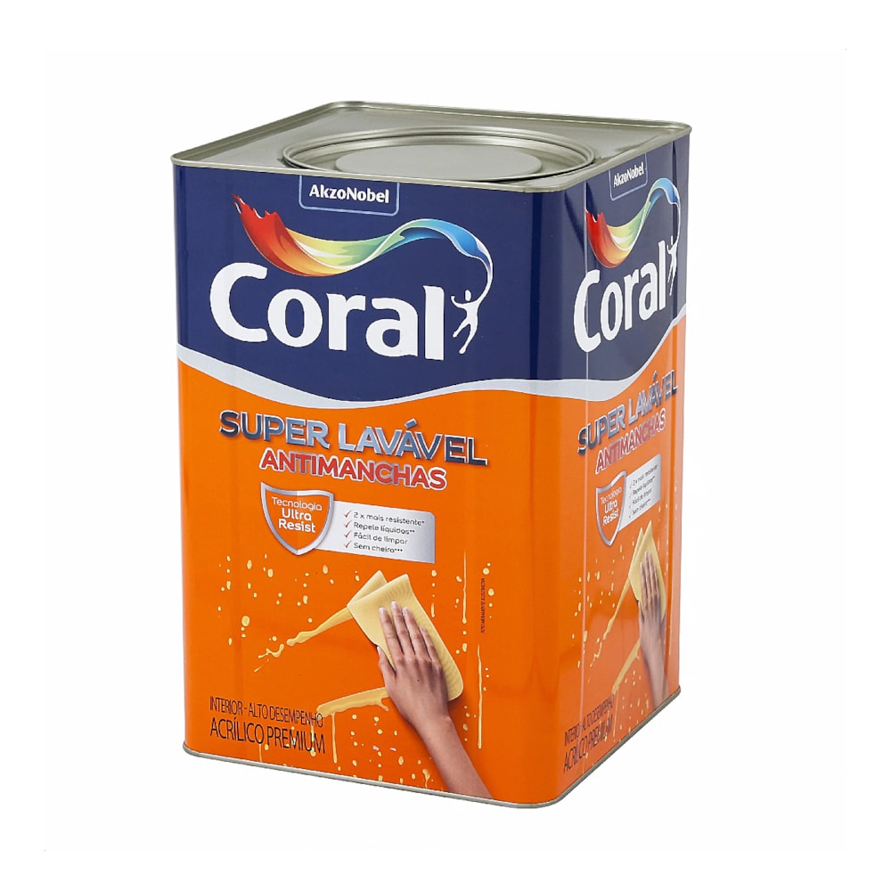Tinta Base Acrílica Super Lavável 16L Coral - Loja Agrometal