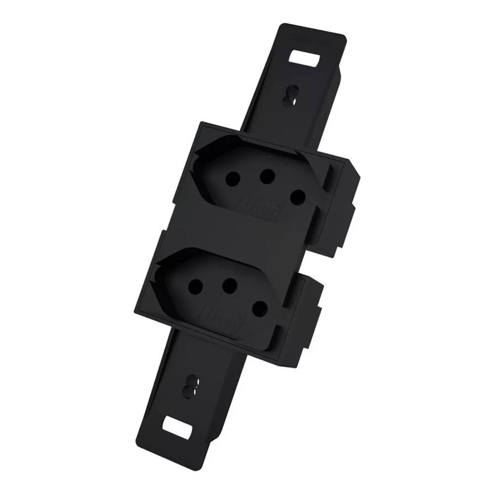 Tomada Dupla Para Condulete 2P+T 10A Preto 9027-1 Blux - Loja Agrometal