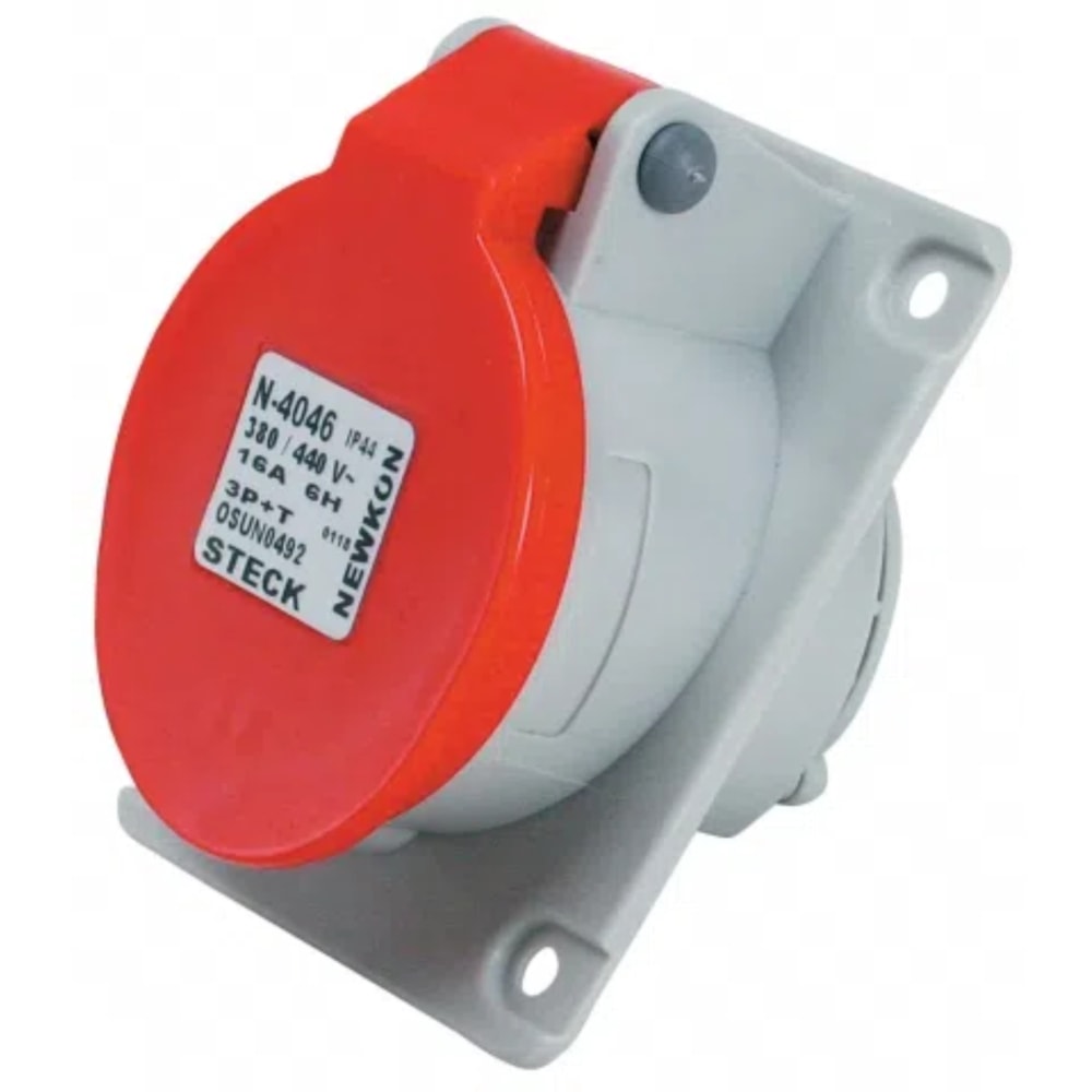 Tomada Industrial Emb 16A 3P+T VM 380V - N-4046 Steck - Loja Agrometal