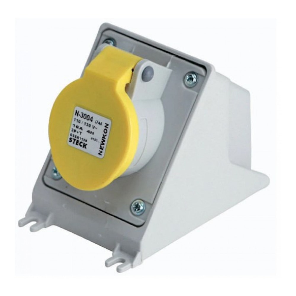 Tomada Industrial Sobrepor 16A 2P+T Amarelo 110V Steck - Loja Agrometal