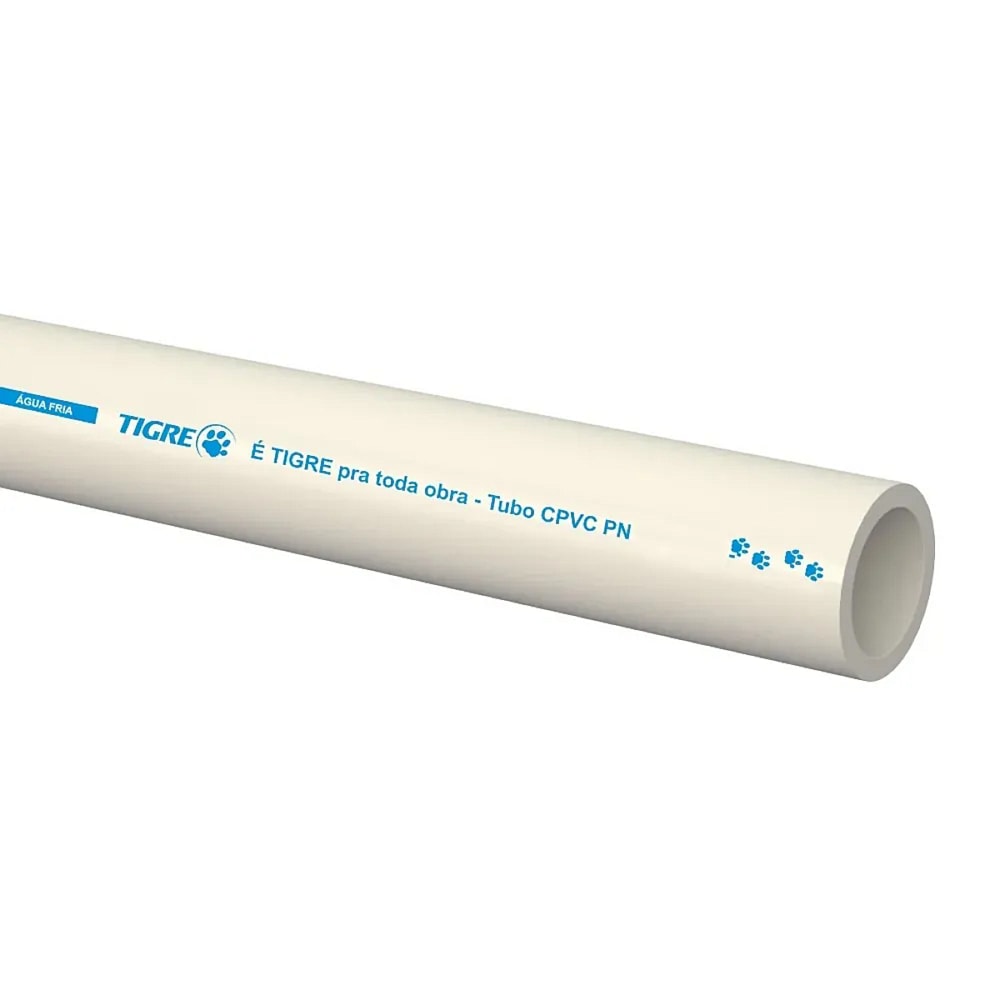 Tubo CPVC Água Fria PN12 73mm Branco 6M Tigre - Loja Agrometal